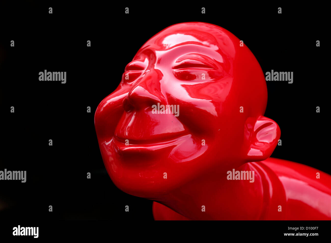 Broad smiling red face outside a bar on Boat Quay, Singapore Stock ...