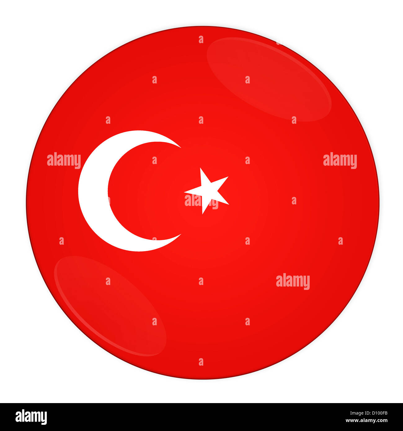 Turkey button with flag Stock Photo - Alamy