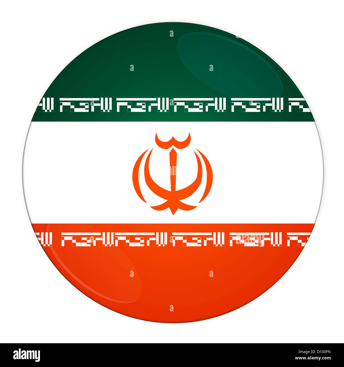 Iran button with flag Stock Photo - Alamy