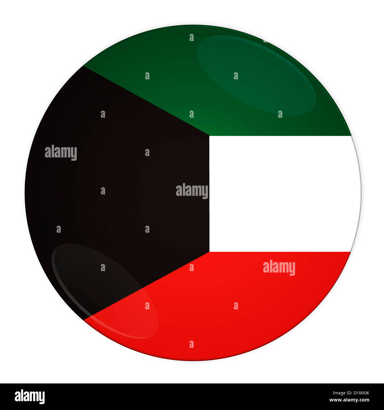 Kuwait button with flag Stock Photo - Alamy