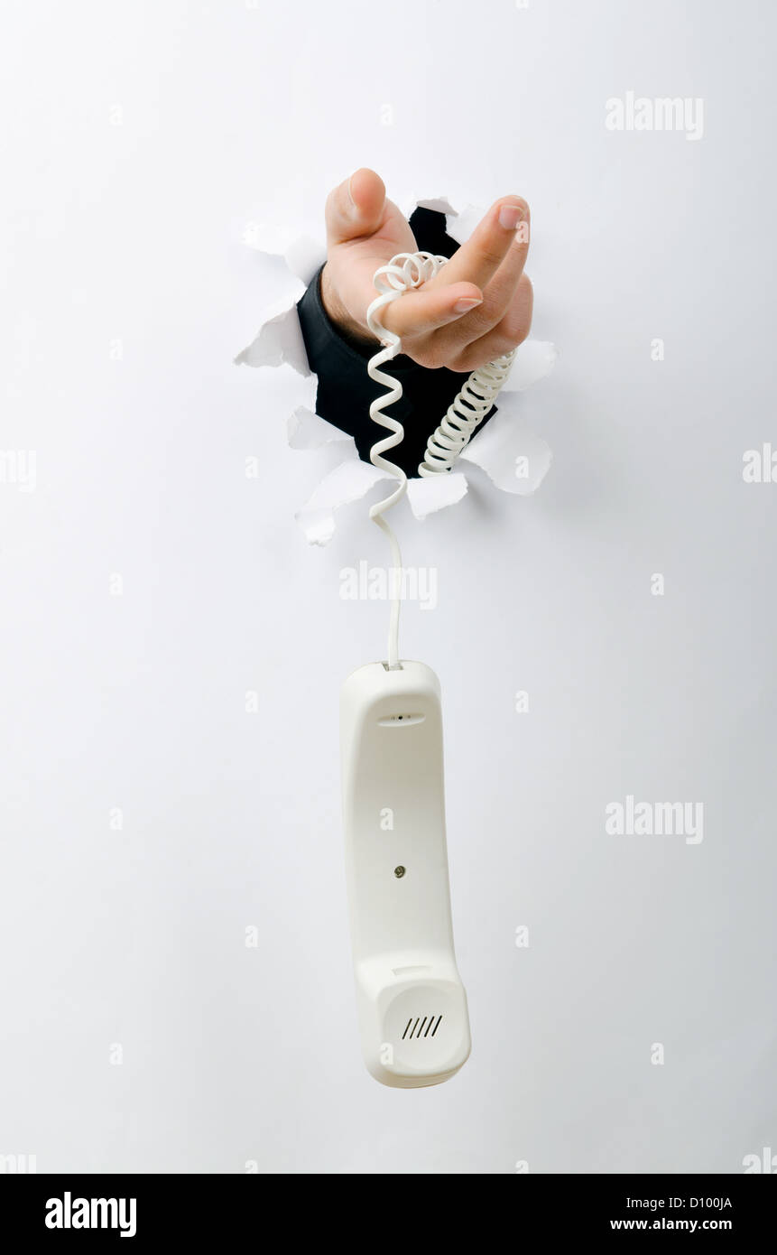 Talking through the hole hi-res stock photography and images - Alamy