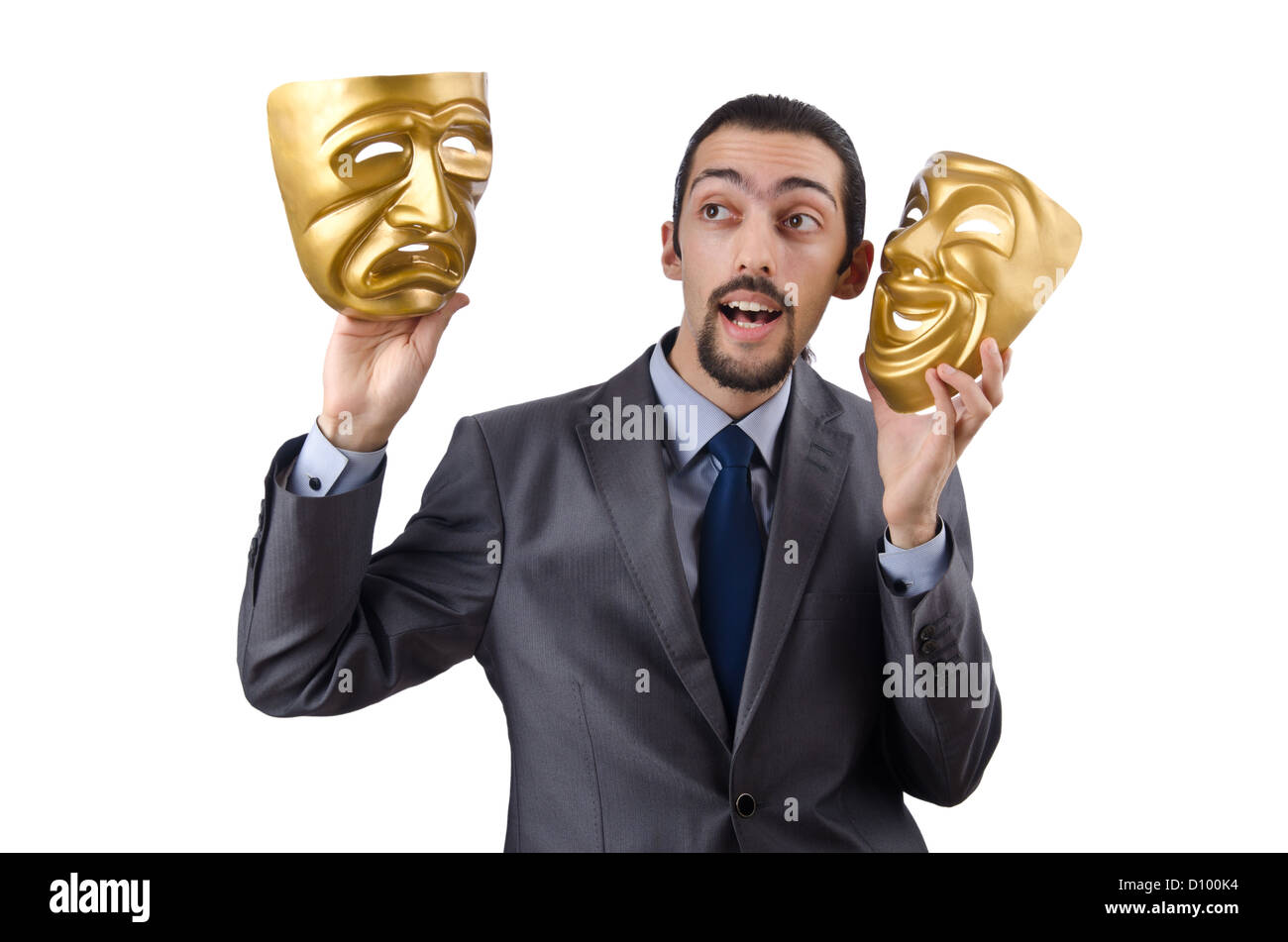 Businessman with mask concealing his identity Stock Photo - Alamy