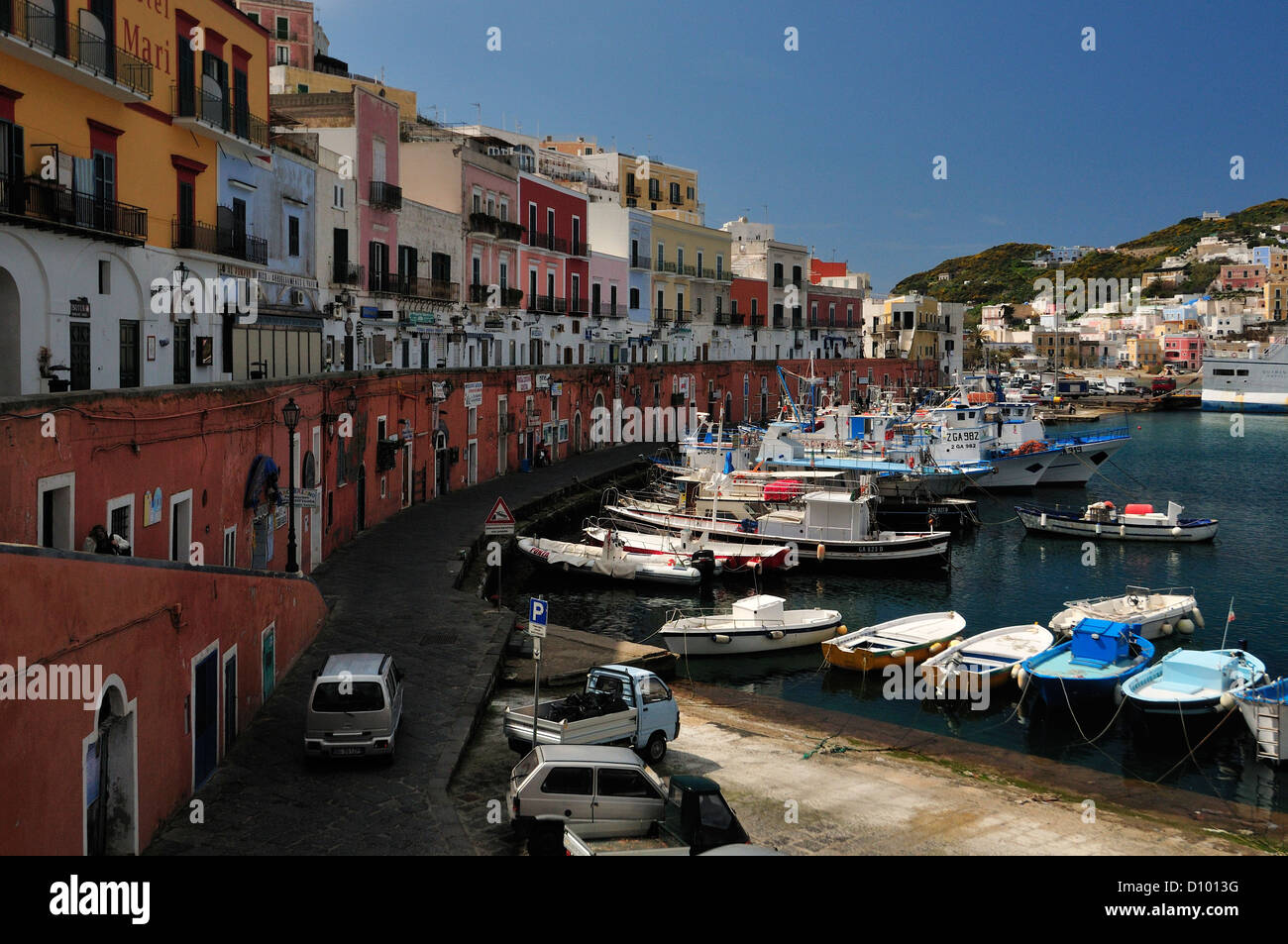 The harbour of Ponza island, Lazio, Italy Stock Photo - Alamy