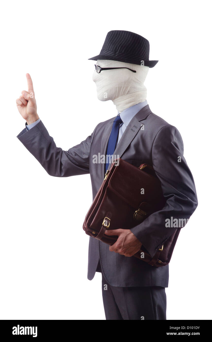 Man covered in medical bandages Stock Photo - Alamy