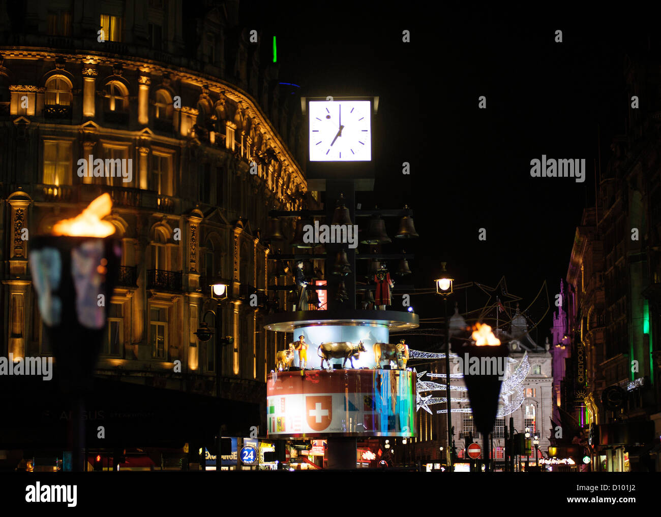 The swiss clock on the night of the UK Premiere of LIFE OF PI on 03/12 ...
