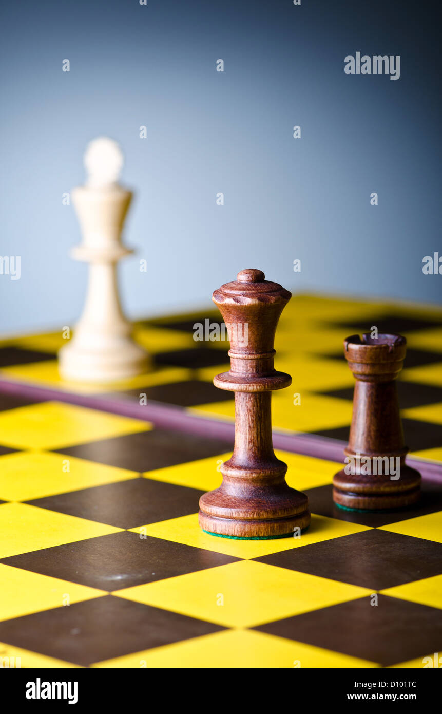 Concept of chess game with pieces Stock Photo - Alamy