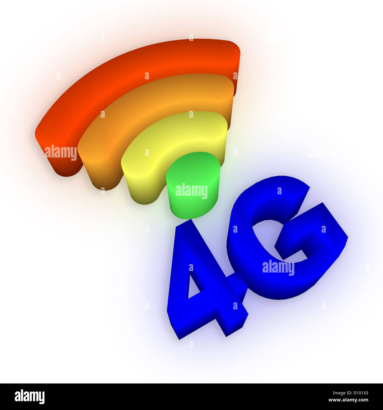 4G and signal symbol on white background Stock Photo - Alamy