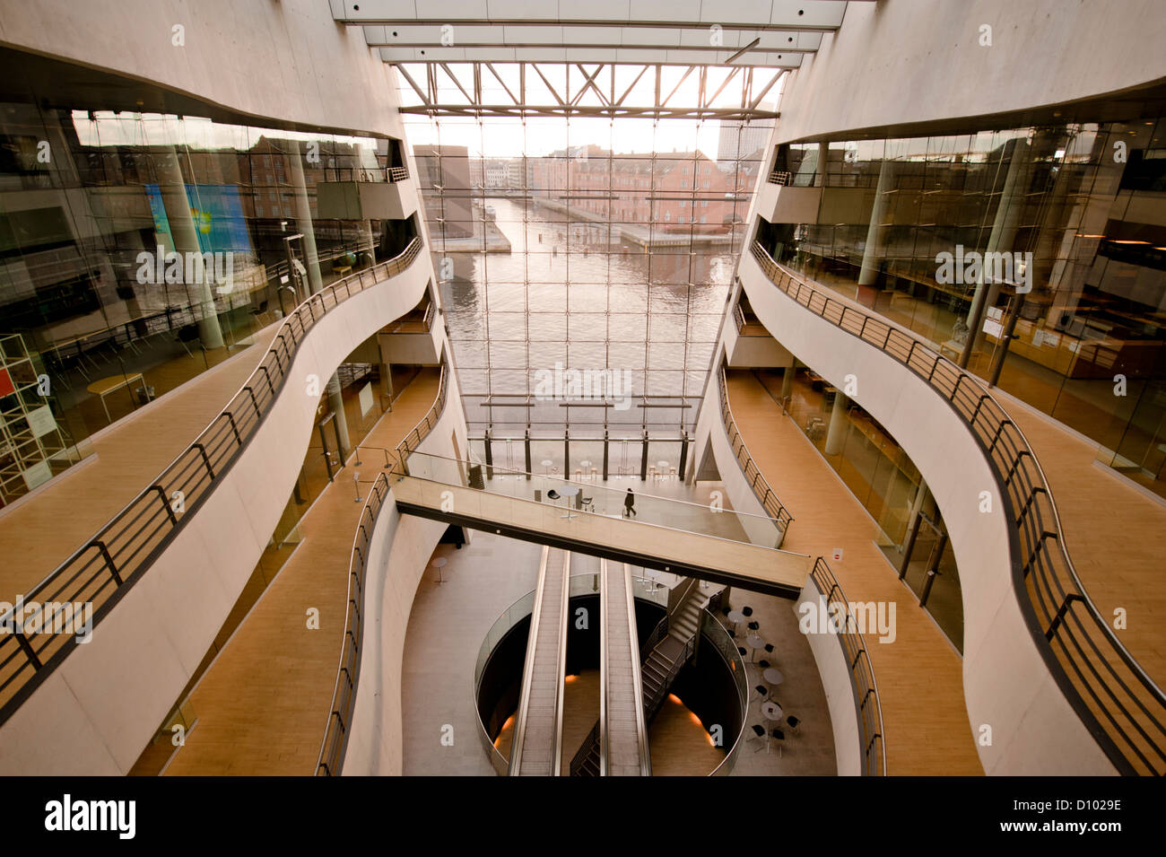 Central foyer of Det Kongelige Bibliotek, Denmark's Royal National ...