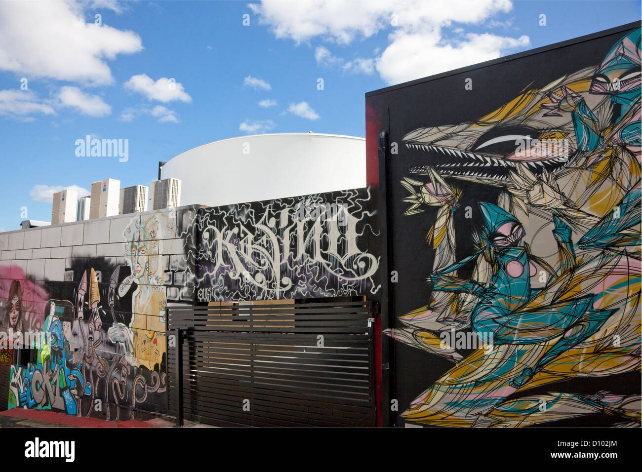 Street art off Caxton Street, Brisbane, Queensland, Australia Stock ...