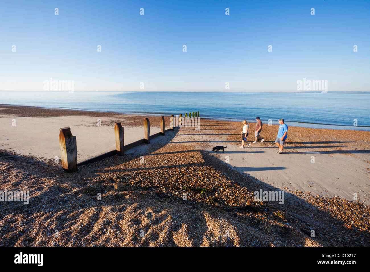 England, Hampshire, Hayling Island, Beach and Groin Stock Photo - Alamy