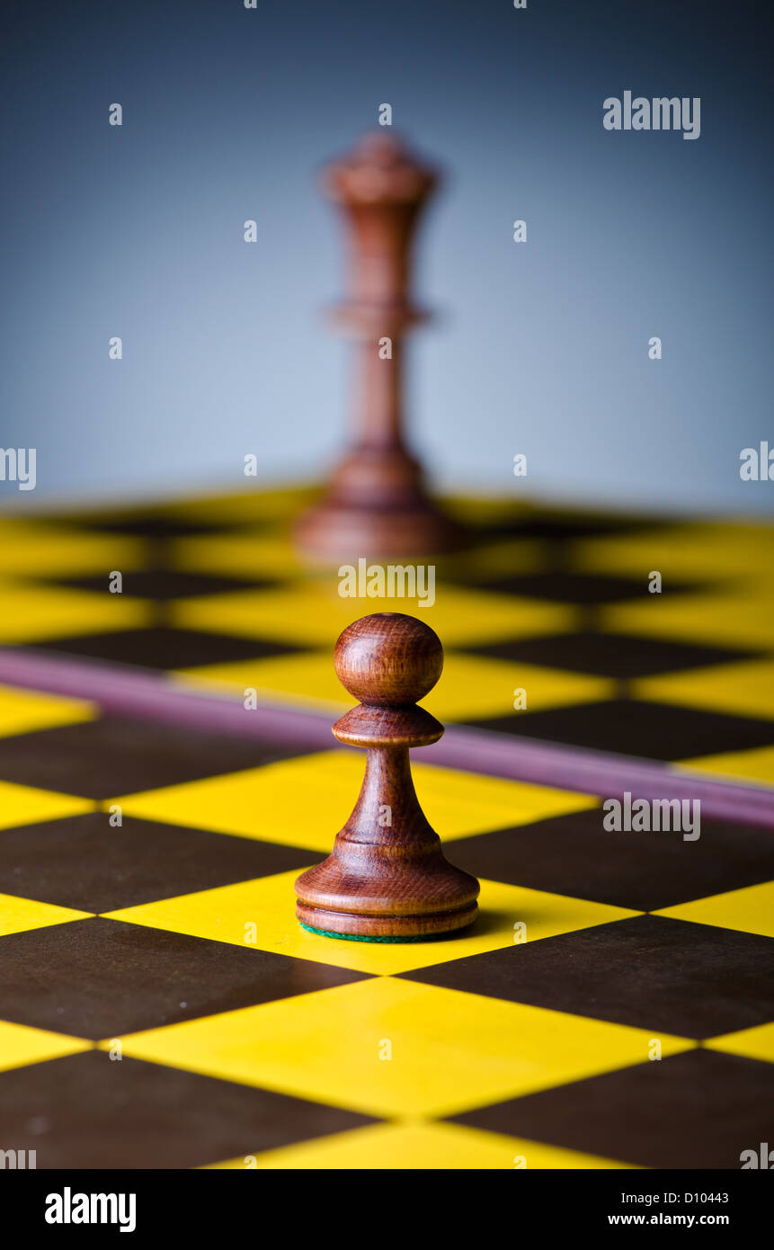 Concept of chess game with pieces Stock Photo - Alamy