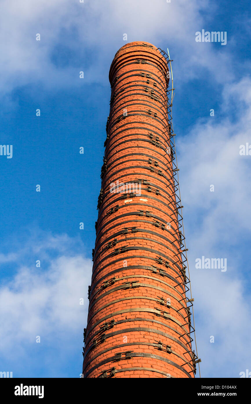 Red brick reinforced chimney at Peter and Paul Fortress, St Petersburg ...