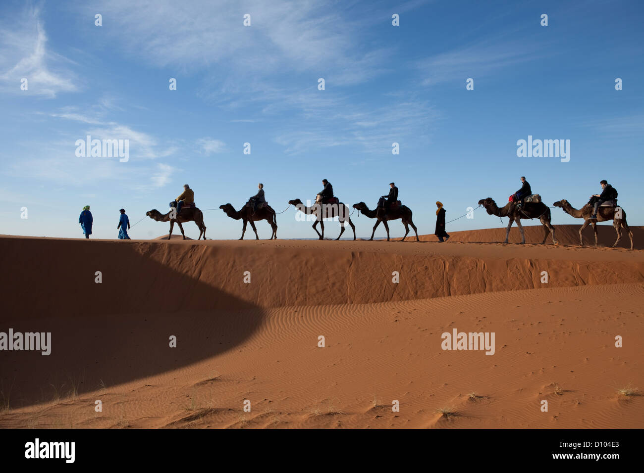 Erg Chebbi dunes, near Merzouga. The Sahara, Morocco Stock Photo - Alamy
