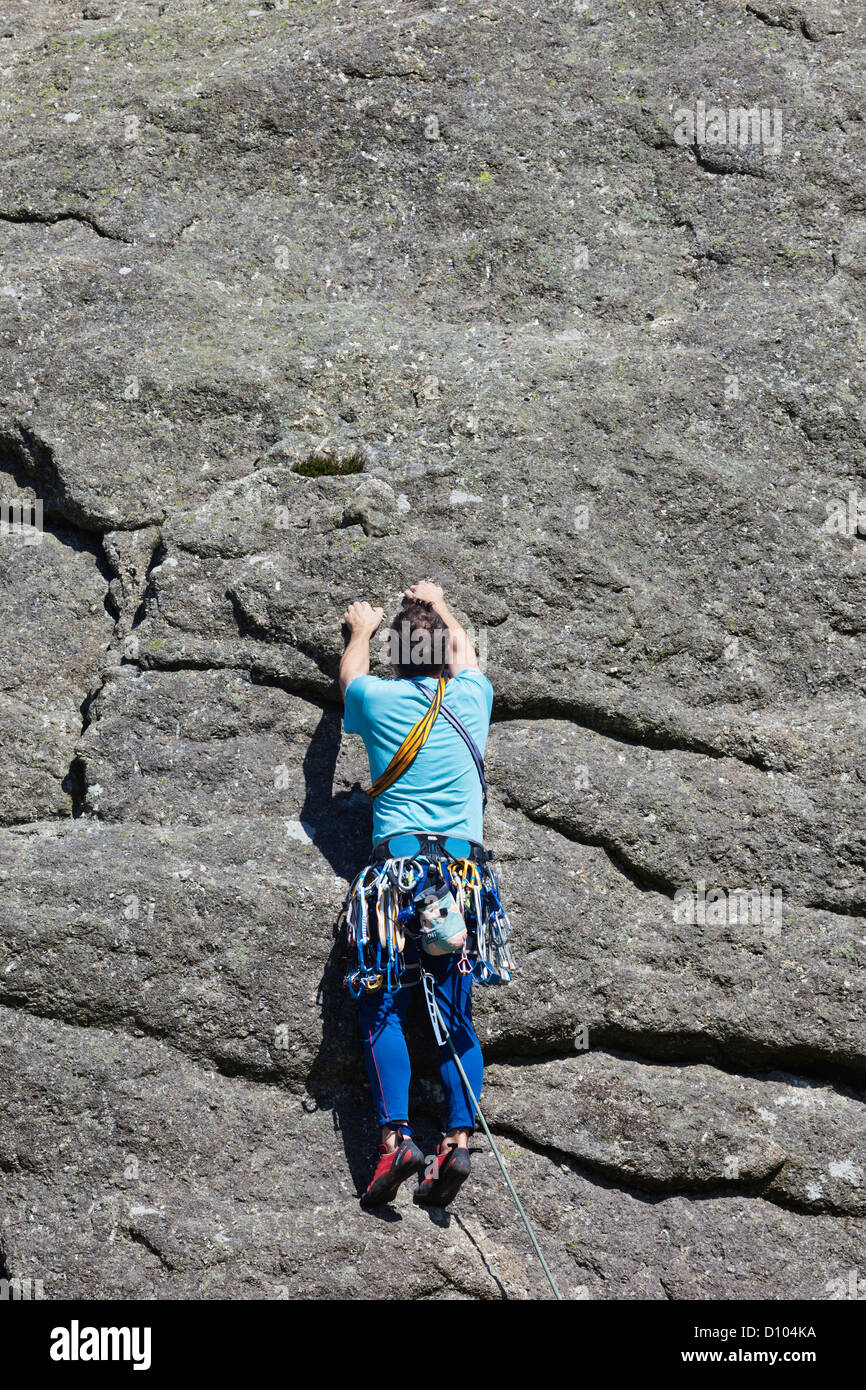 England, Devon, Dartmoor, Haytor, Rock Climbing Stock Photo - Alamy