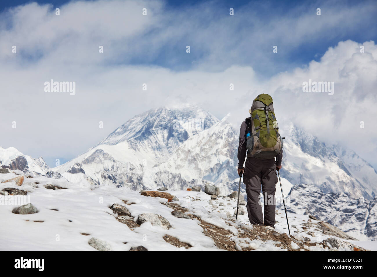 Climber in Himalayan mountain Stock Photo - Alamy