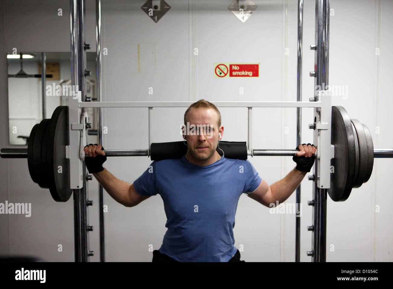 Rig workers using the gym on board The Balmoral Platform, North Sea ...
