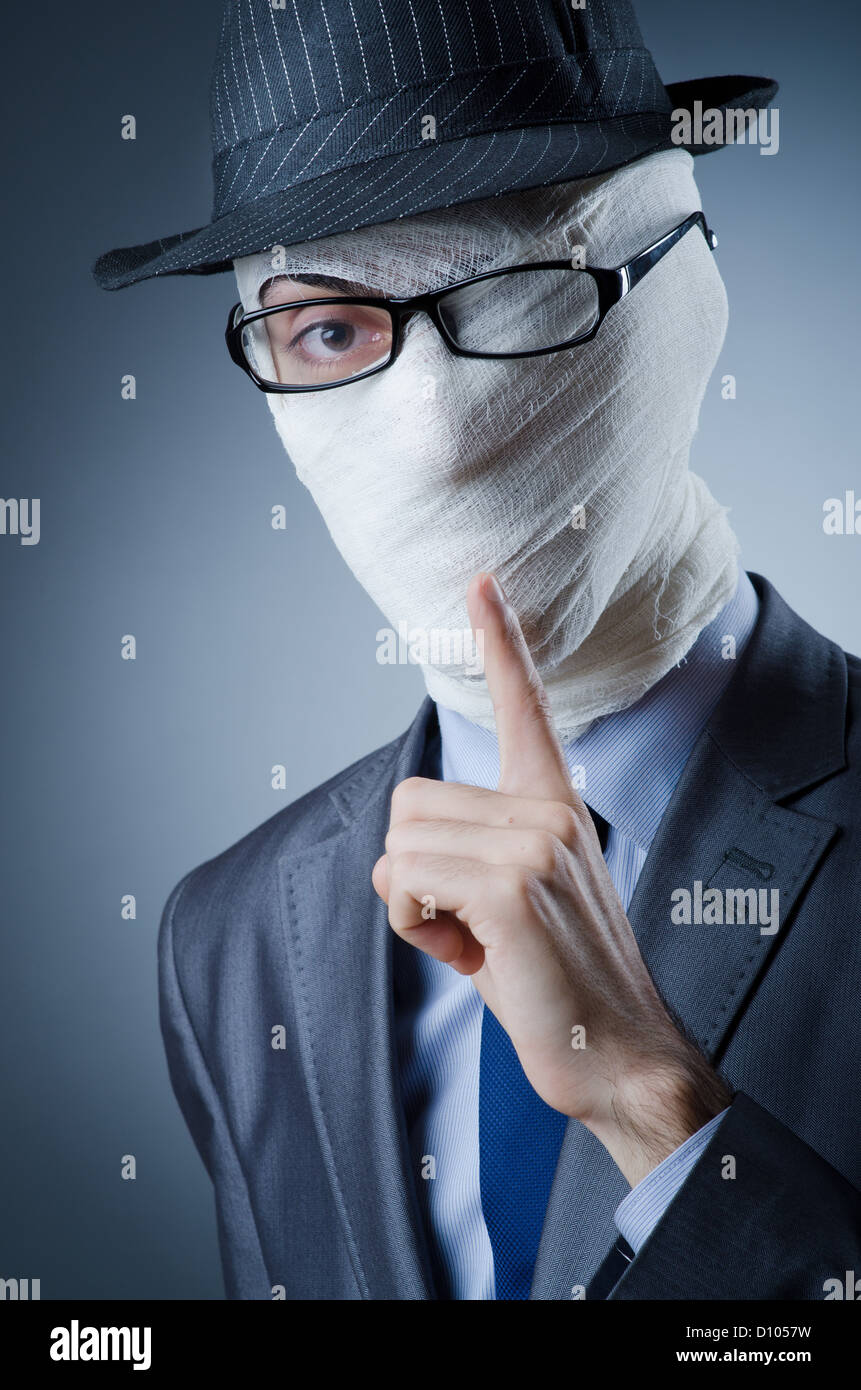 Man covered in medical bandages Stock Photo - Alamy