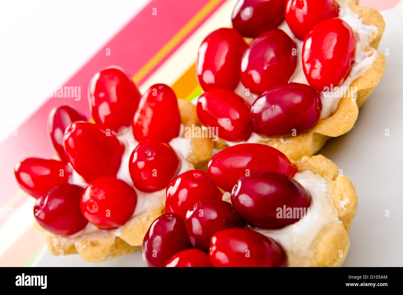 Fruit pastries in the plate Stock Photo - Alamy