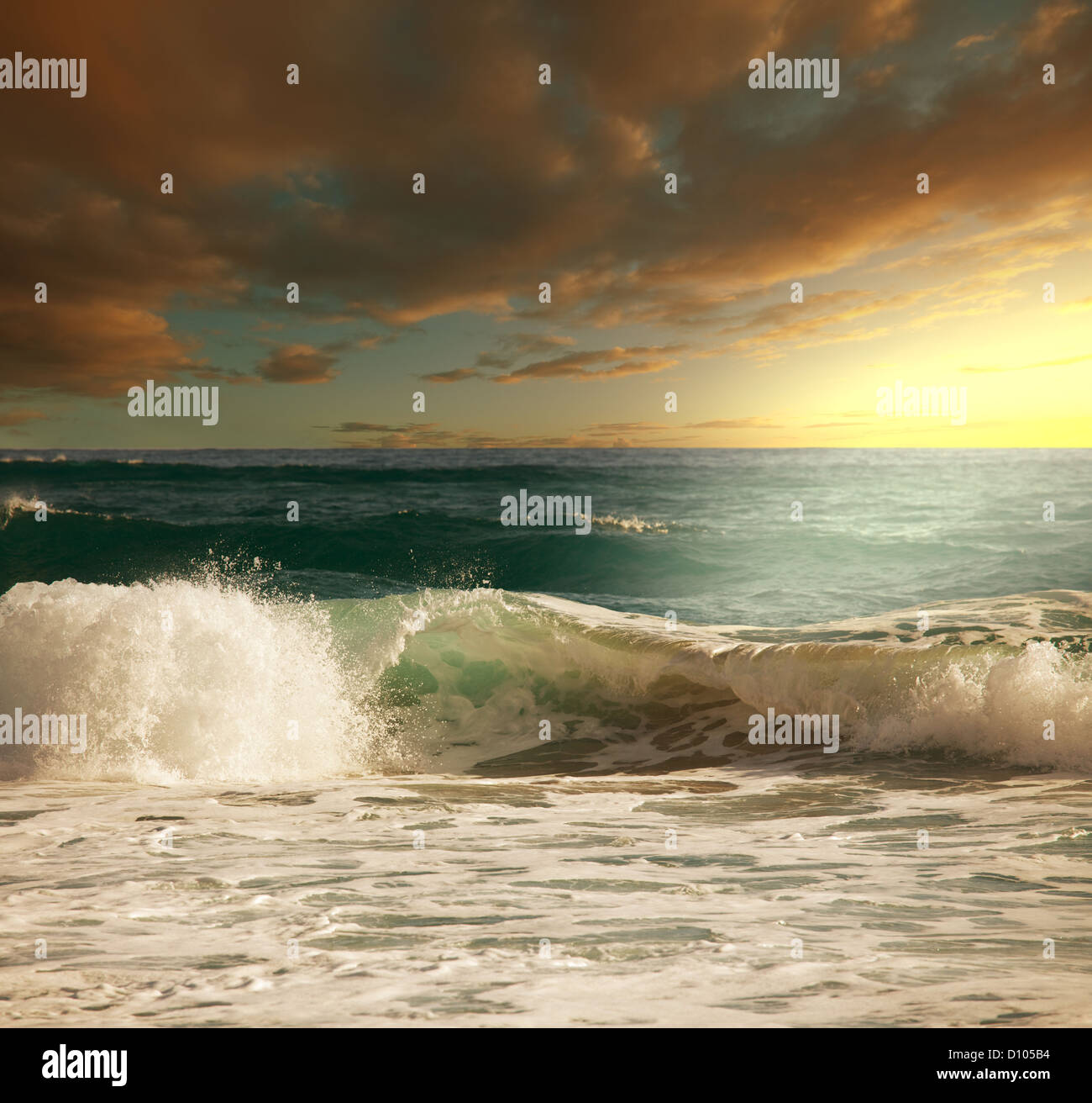Wave on the beach Stock Photo - Alamy