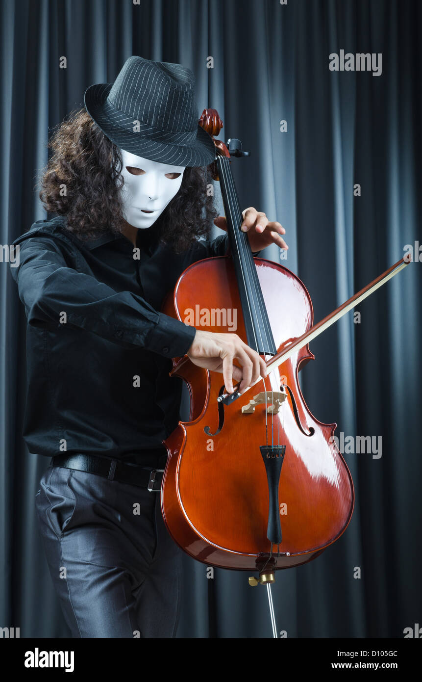 Man playing the cello Stock Photo - Alamy