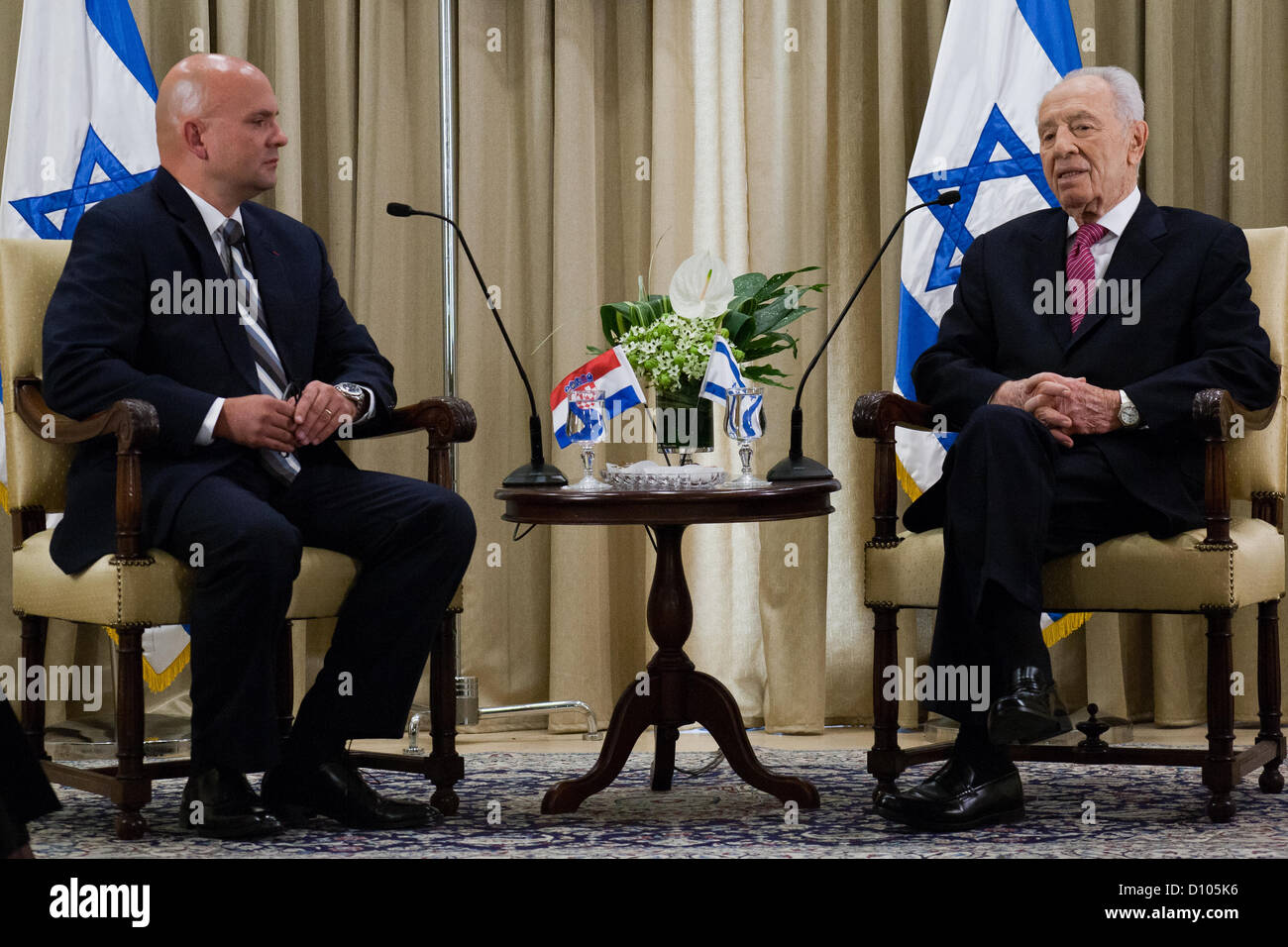 Jerusalem, Israel. 4th December 2012. President of the State of Israel ...