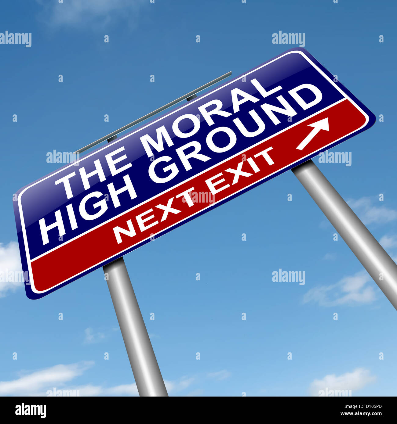 The moral high ground Stock Photo - Alamy