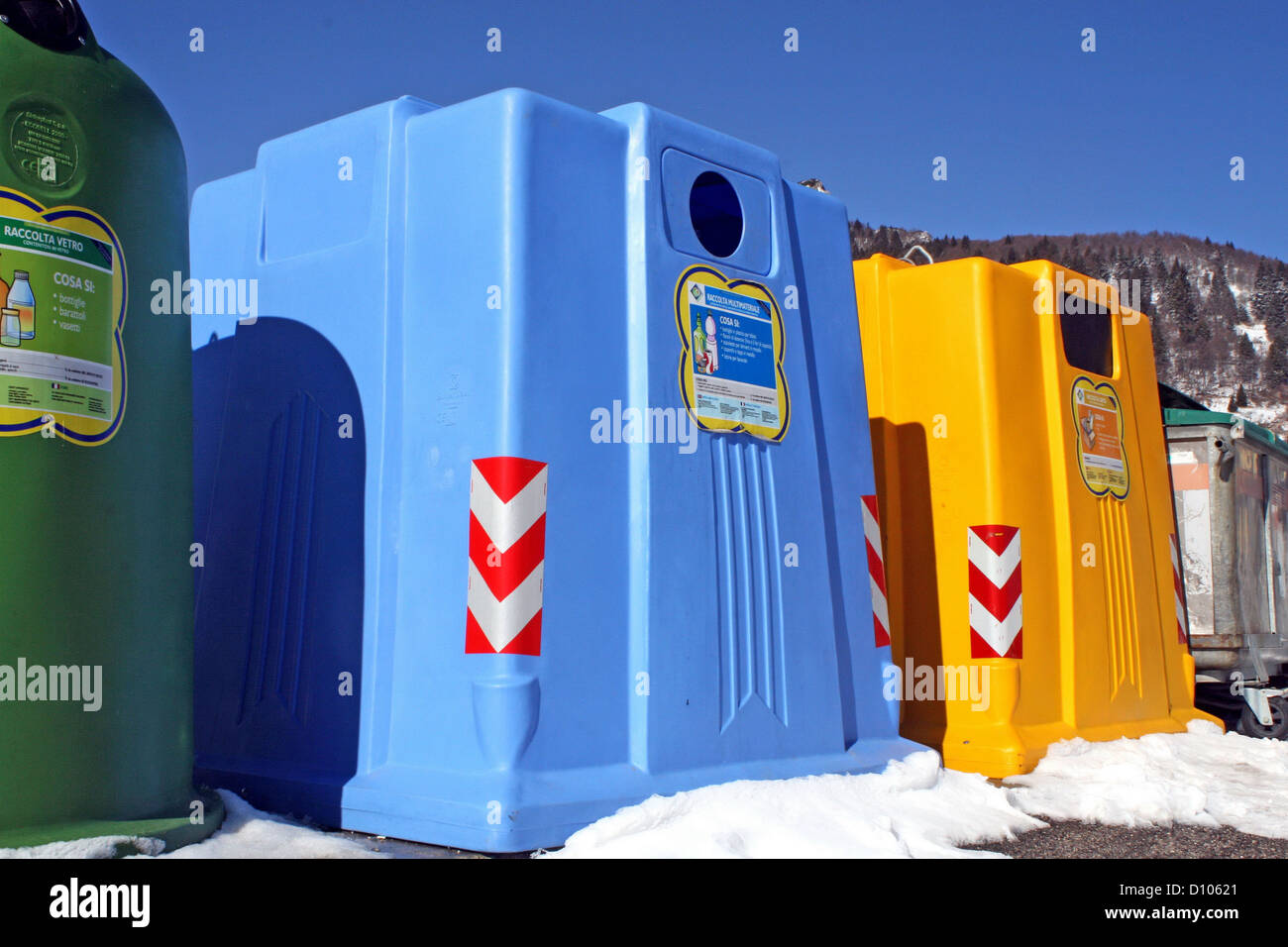 containers for waste collection as glass and plastic and paper 5 Stock ...