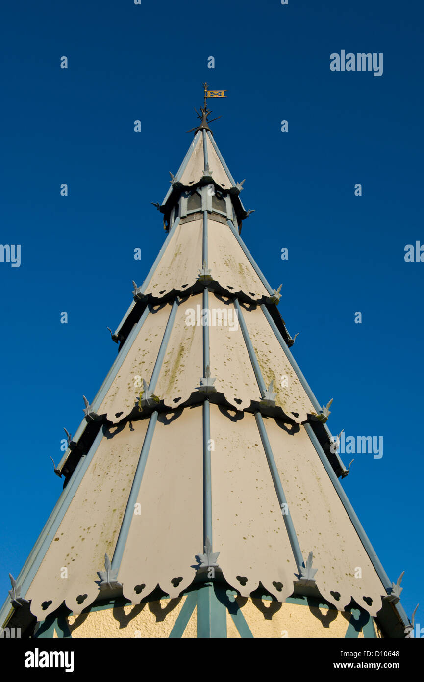 Spire of pump rooms designed in a Chinese Gothic style by James ...