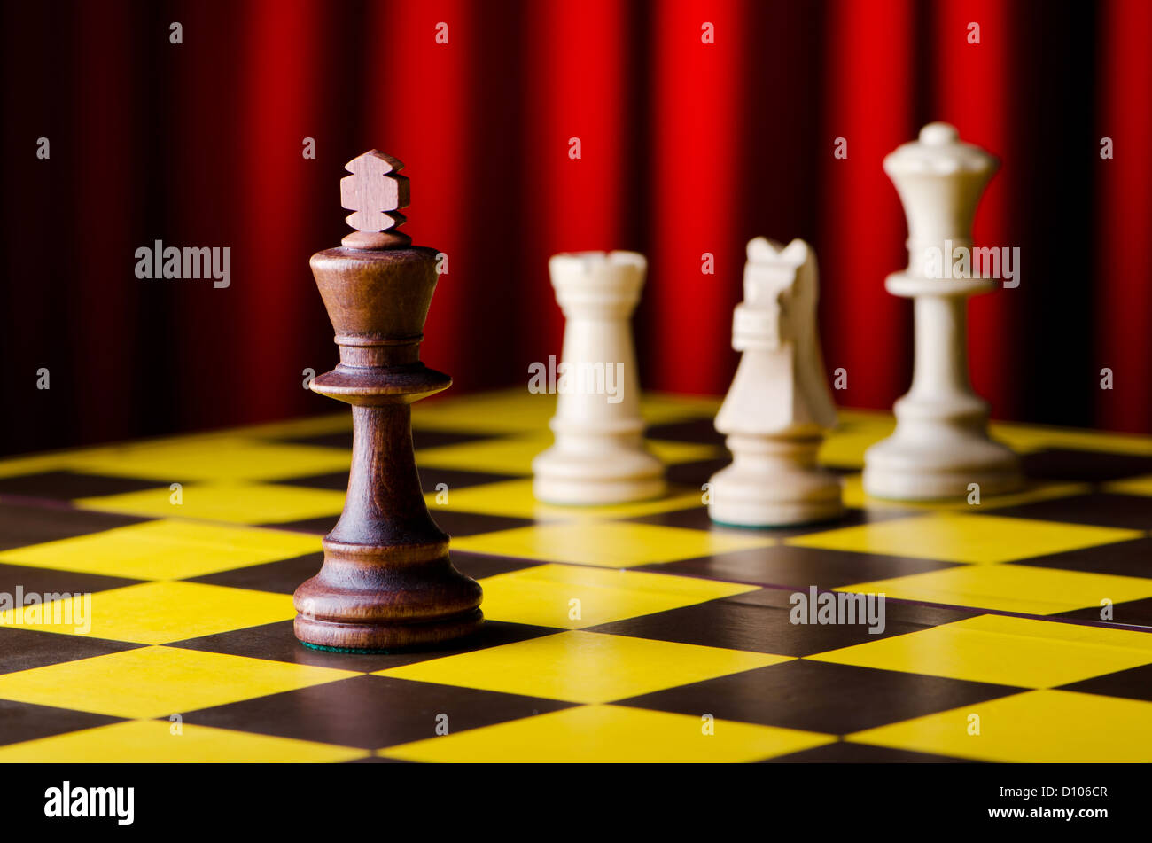 Concept of chess game with pieces Stock Photo - Alamy
