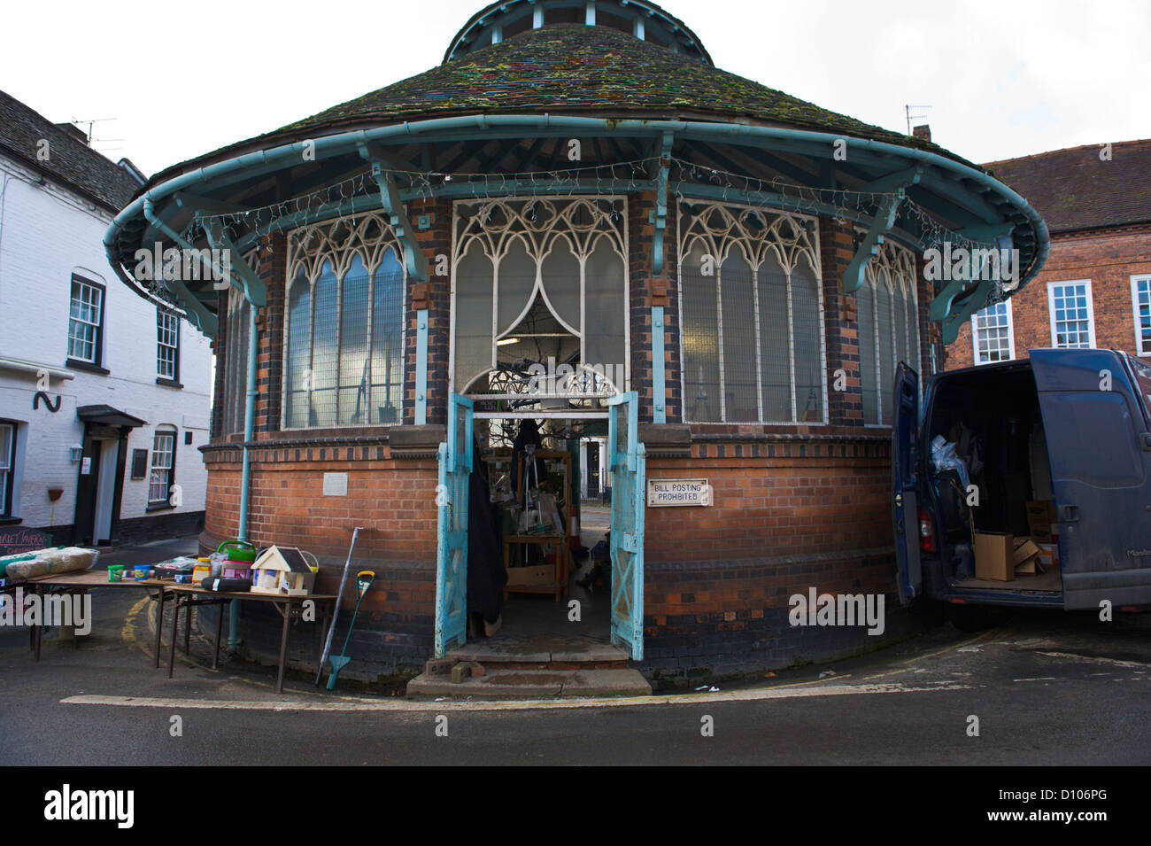 Exterior of the Round Market at Tenbury Wells Worcestershire England UK ...