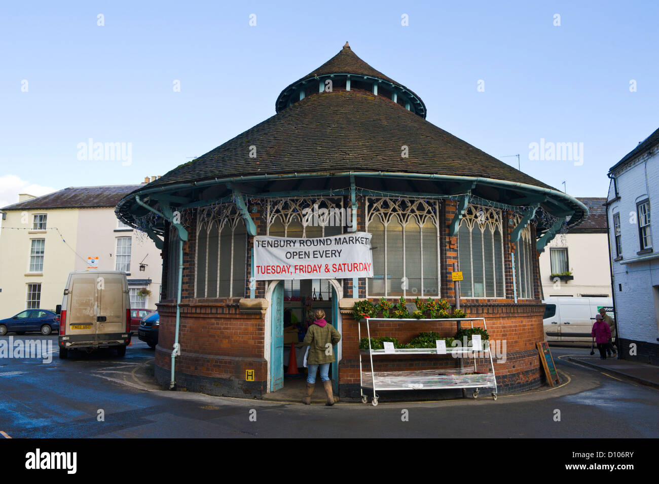 Exterior of the Round Market at Tenbury Wells Worcestershire England UK ...