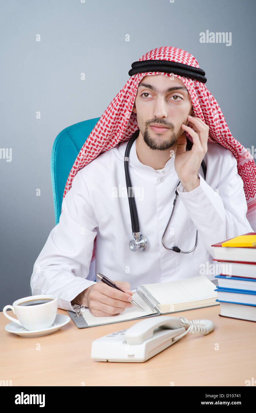 Arab doctor working in hospital Stock Photo - Alamy