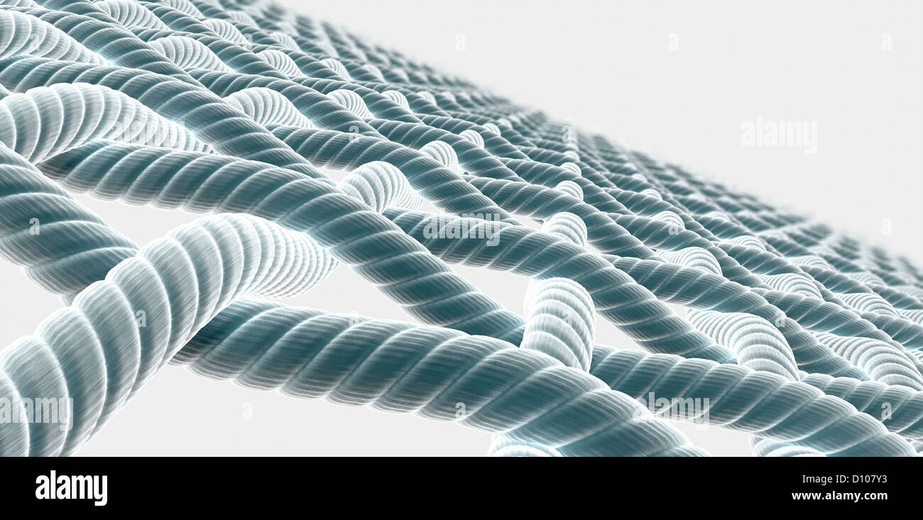 A microscopic close up of a simple green woven fabric pattern and ...