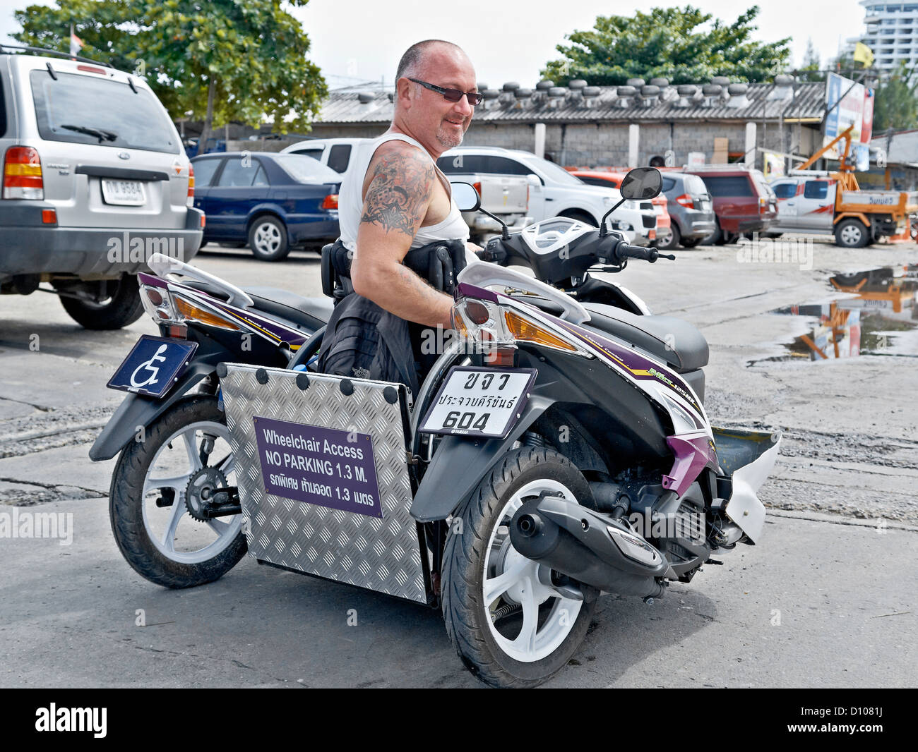 Disabled transport. odified motorcycle constructed to carry invalid ...