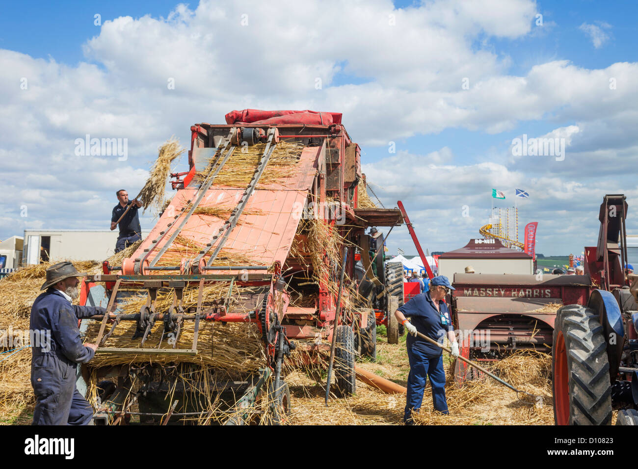 England, Dorset, Blanford, The Great Dorset Steam Fair, Hay Threshing ...