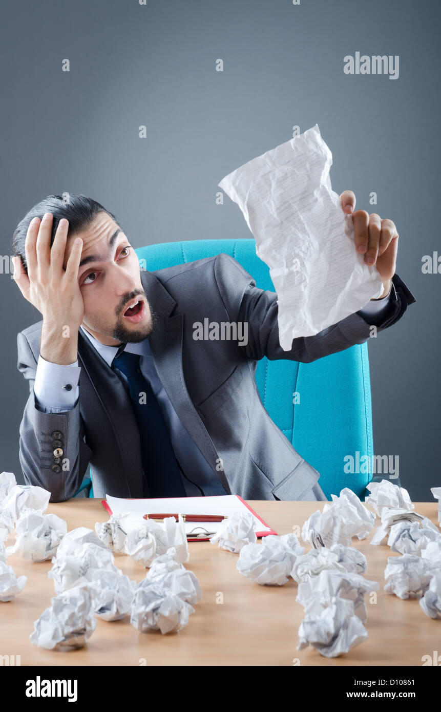 Person throwing lot crumpled paper hi-res stock photography and images ...