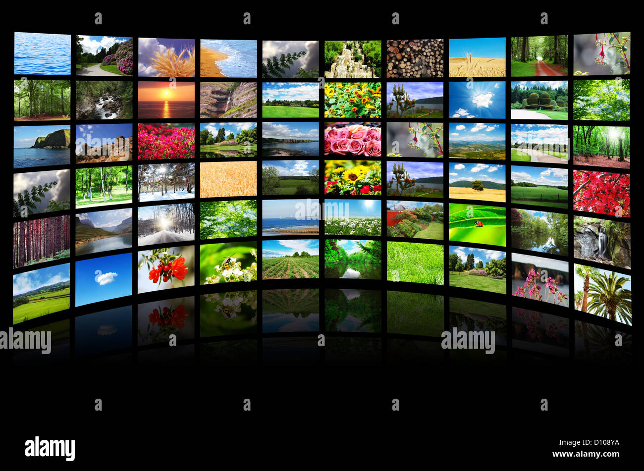 Collage of many nature photos Stock Photo - Alamy