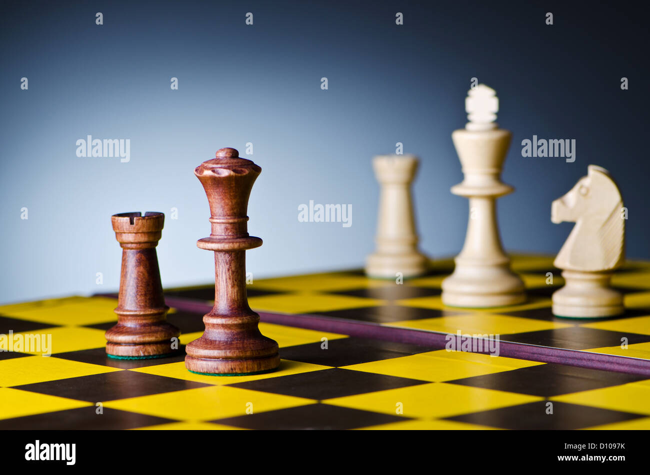 Concept of chess game with pieces Stock Photo - Alamy
