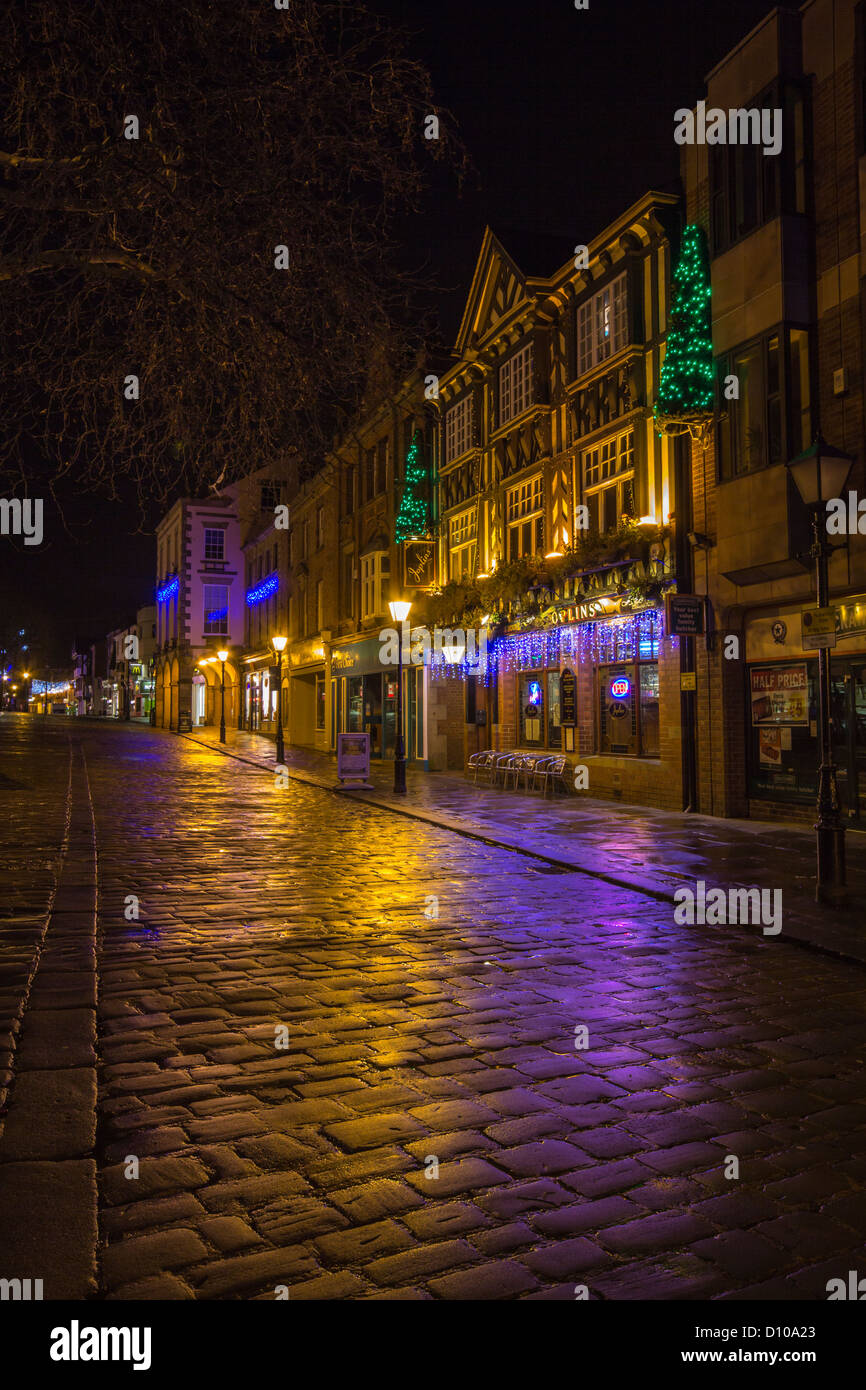 Chesterfield town christmas lights night hi-res stock photography and ...