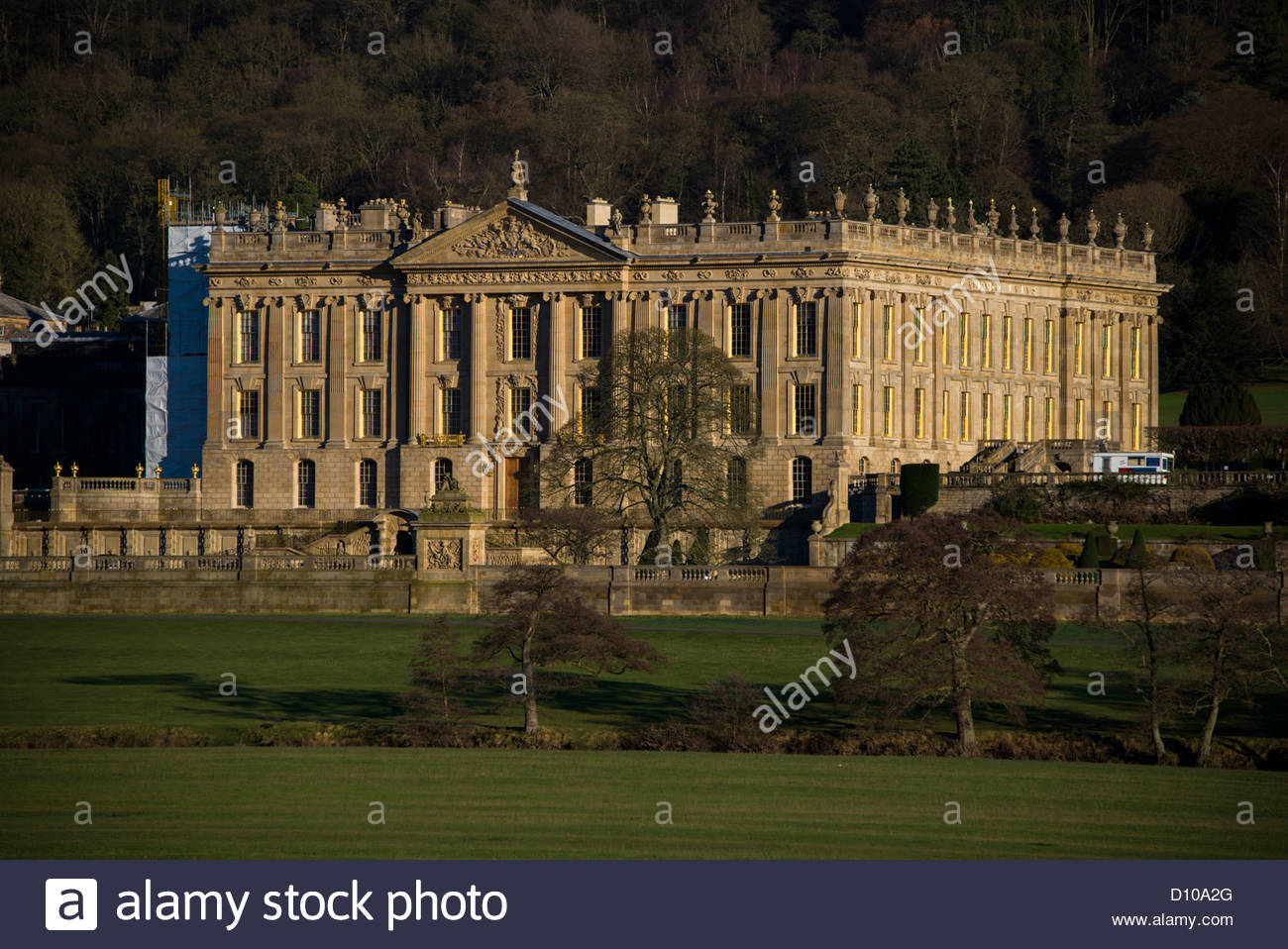 Chatsworth House Country Estate Derbyshire Stock Photos & Chatsworth ...