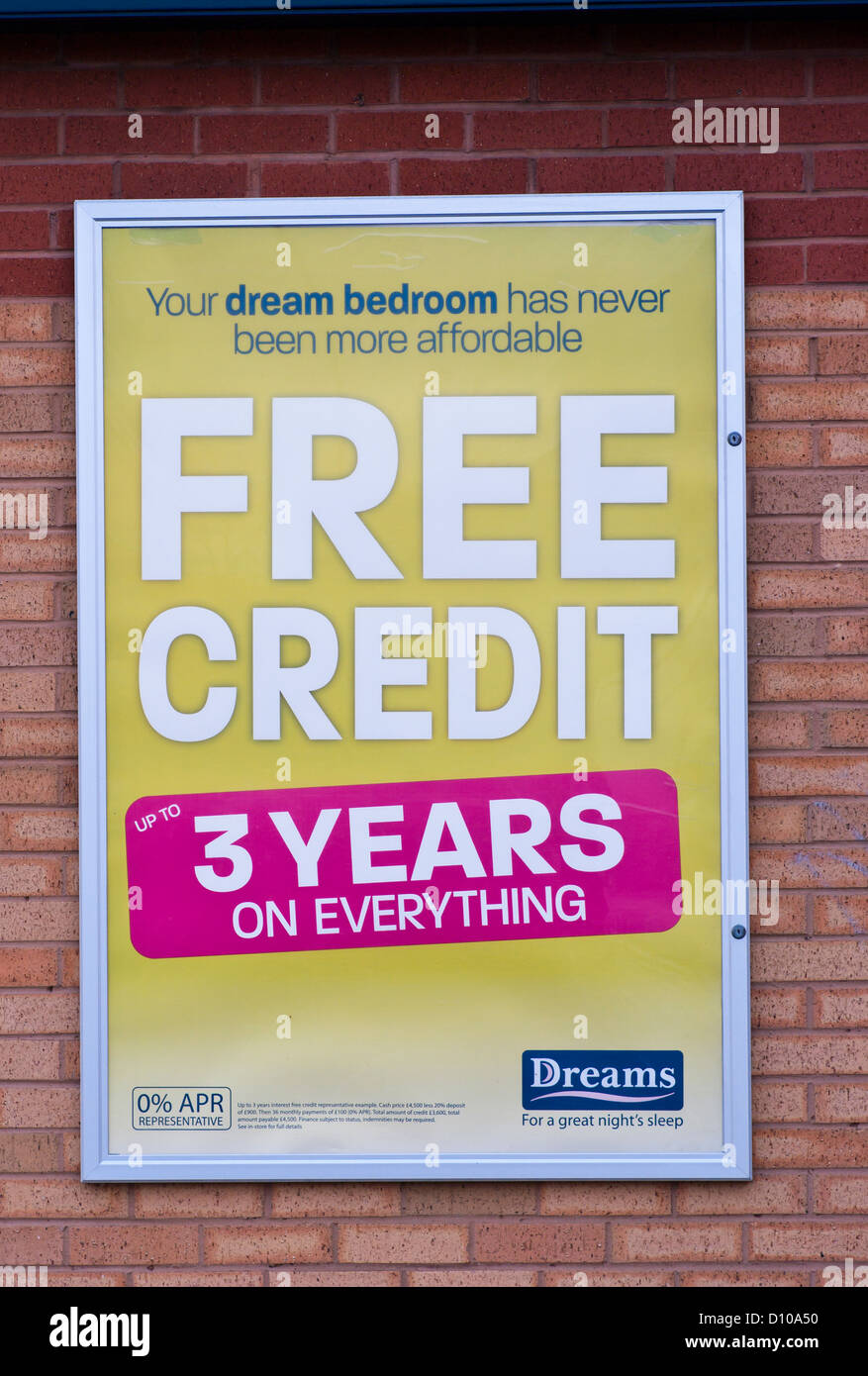 Interest Free Credit Shop Sign UK Stock Photo - Alamy