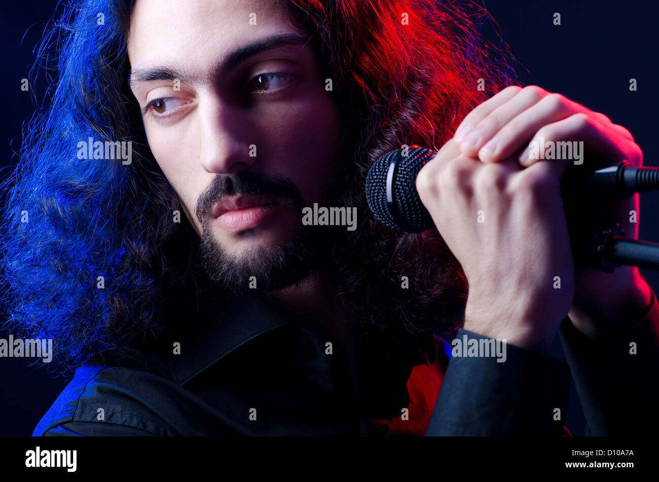Man singing at the concert Stock Photo - Alamy
