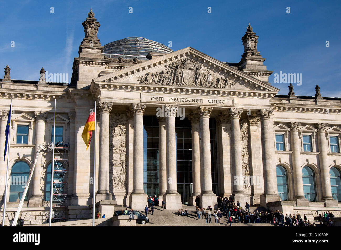 The Reichstag or Parliament House building in Berlin used as the German ...