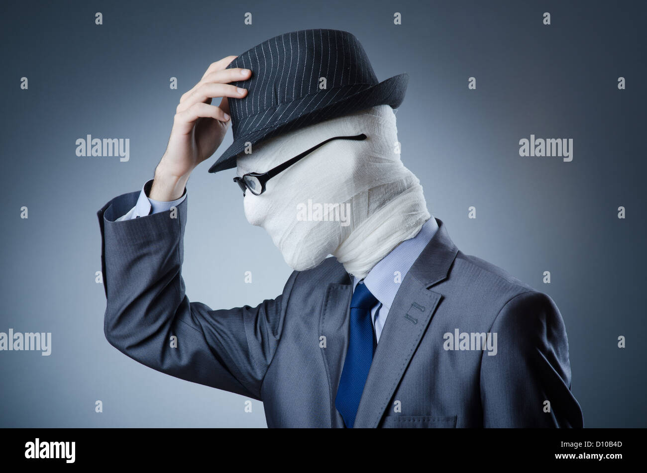 Man covered in medical bandages Stock Photo - Alamy