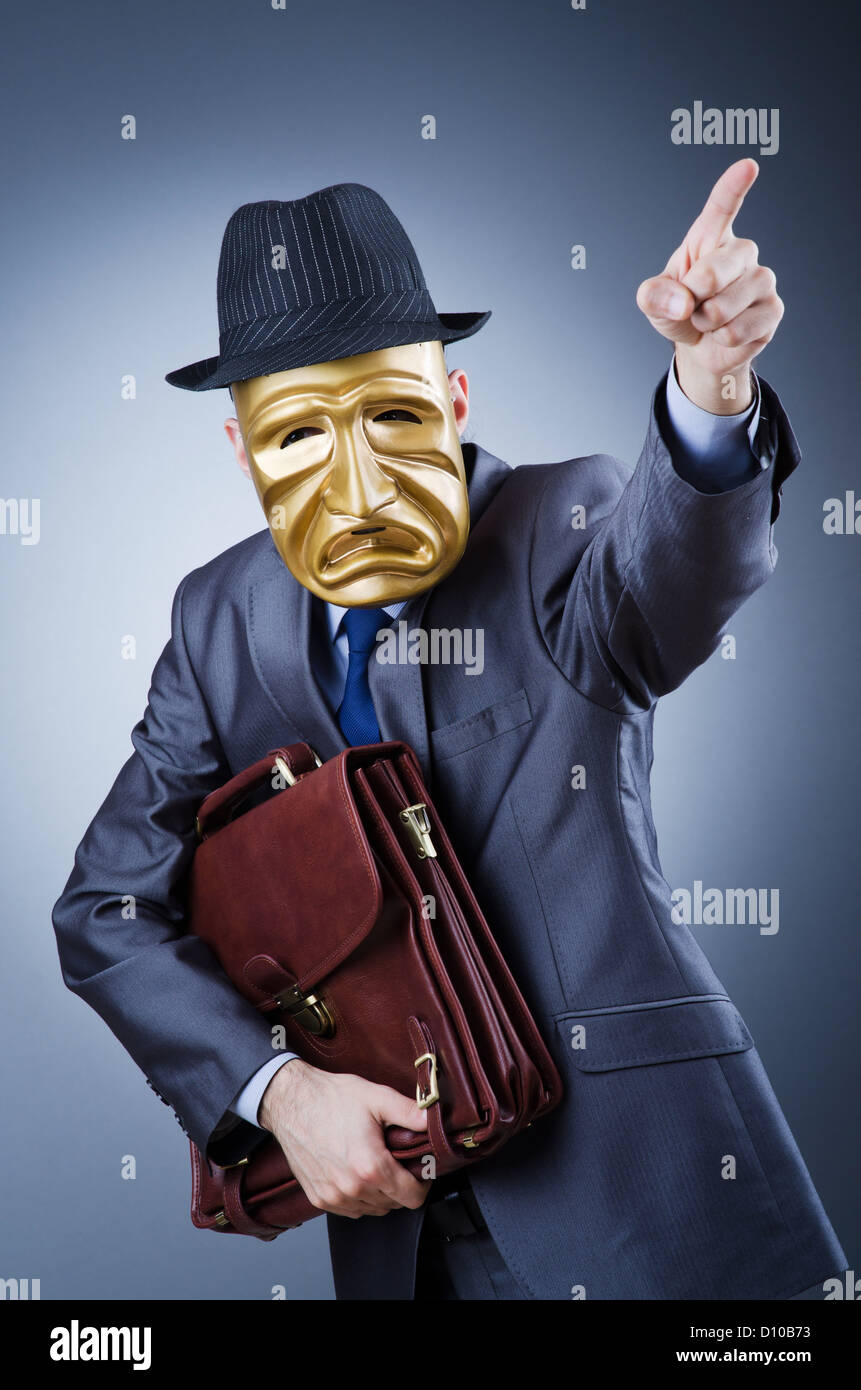 Businessman in industrial espionage concept Stock Photo - Alamy
