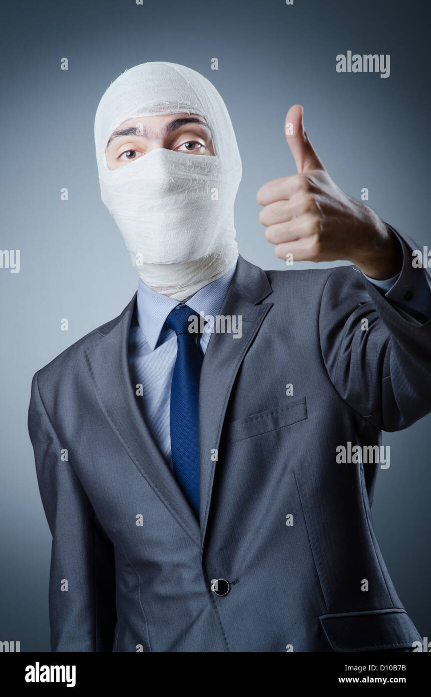 Man covered in medical bandages hi-res stock photography and images - Alamy