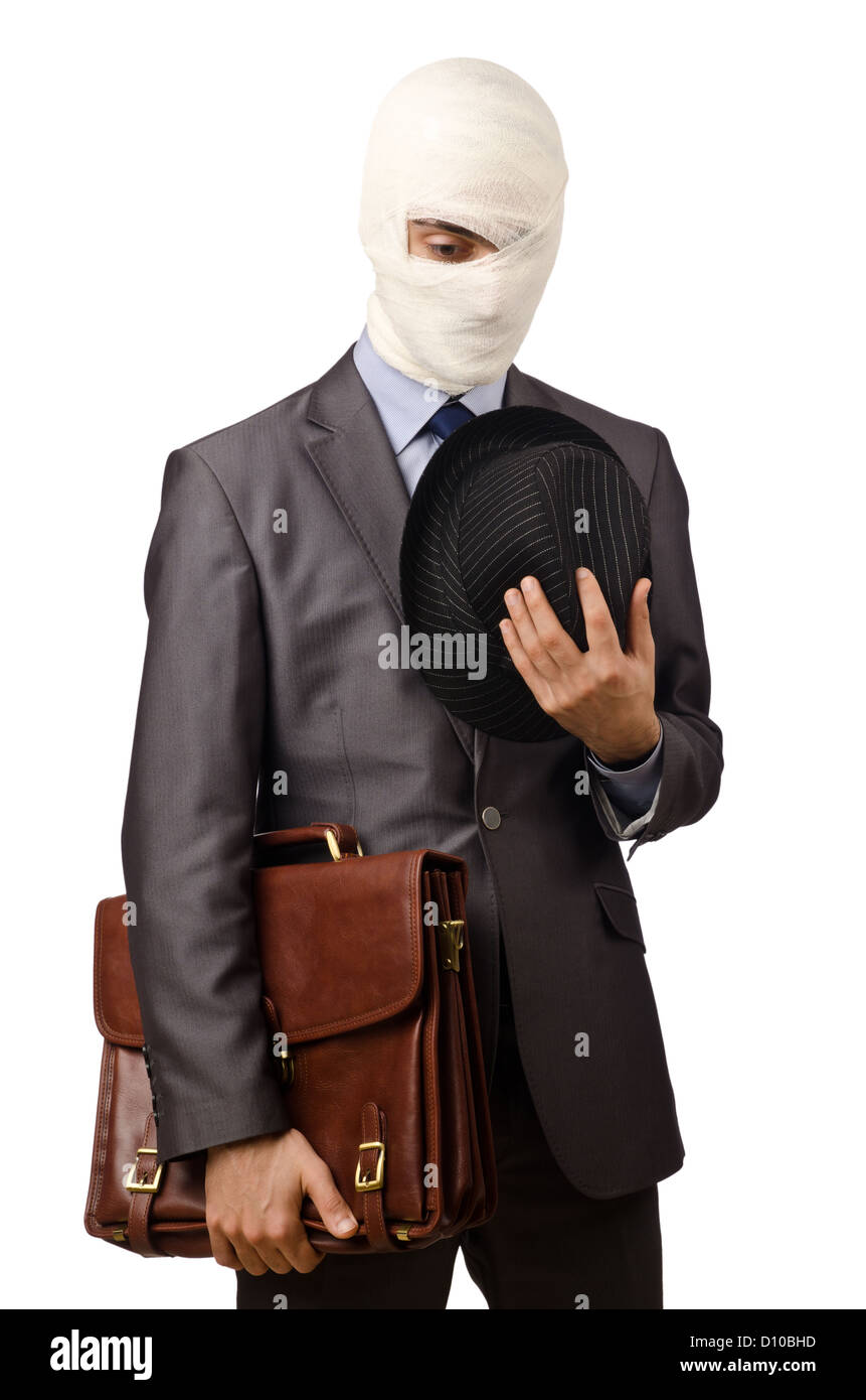 Man covered in medical bandages Stock Photo - Alamy