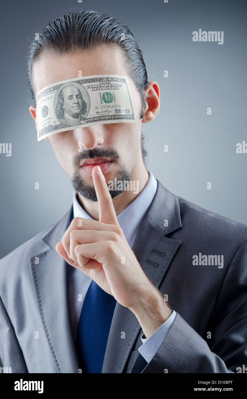 Businessman blinded money hi-res stock photography and images - Alamy