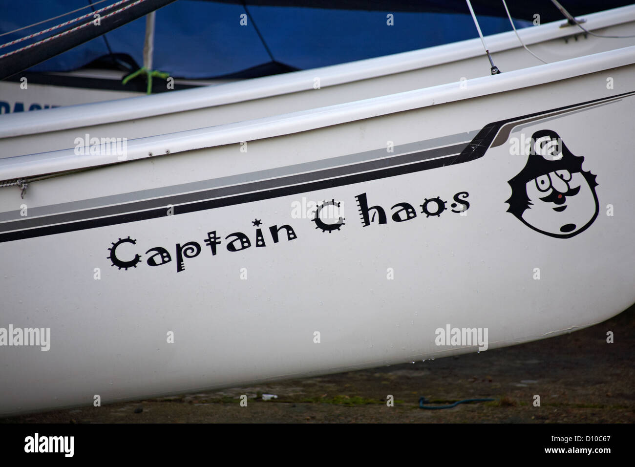 Captain chaos boat name hi-res stock photography and images - Alamy