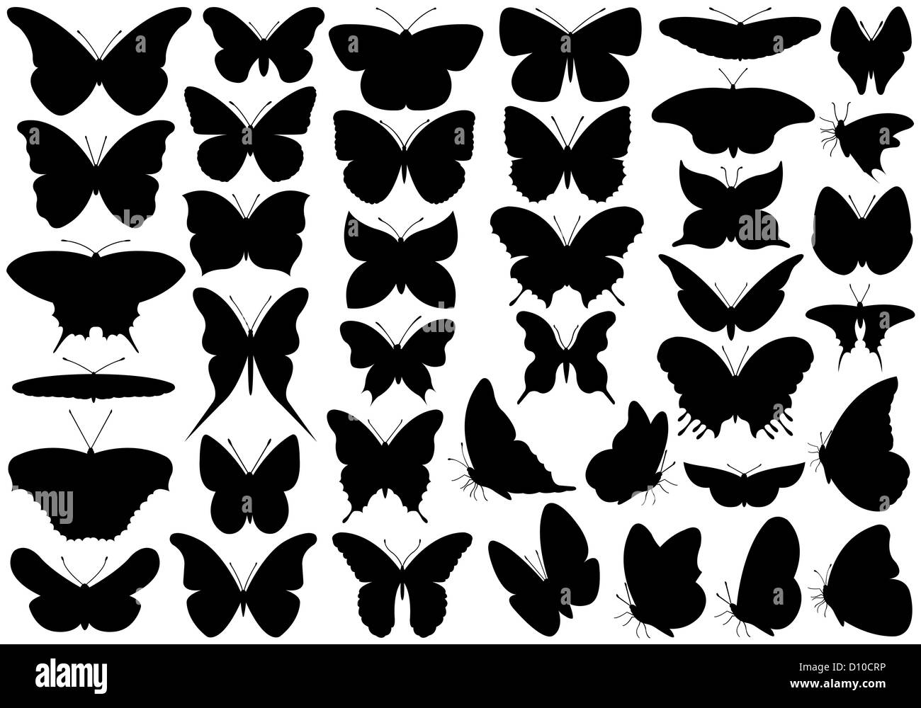 White stylized butterfly hi-res stock photography and images - Alamy